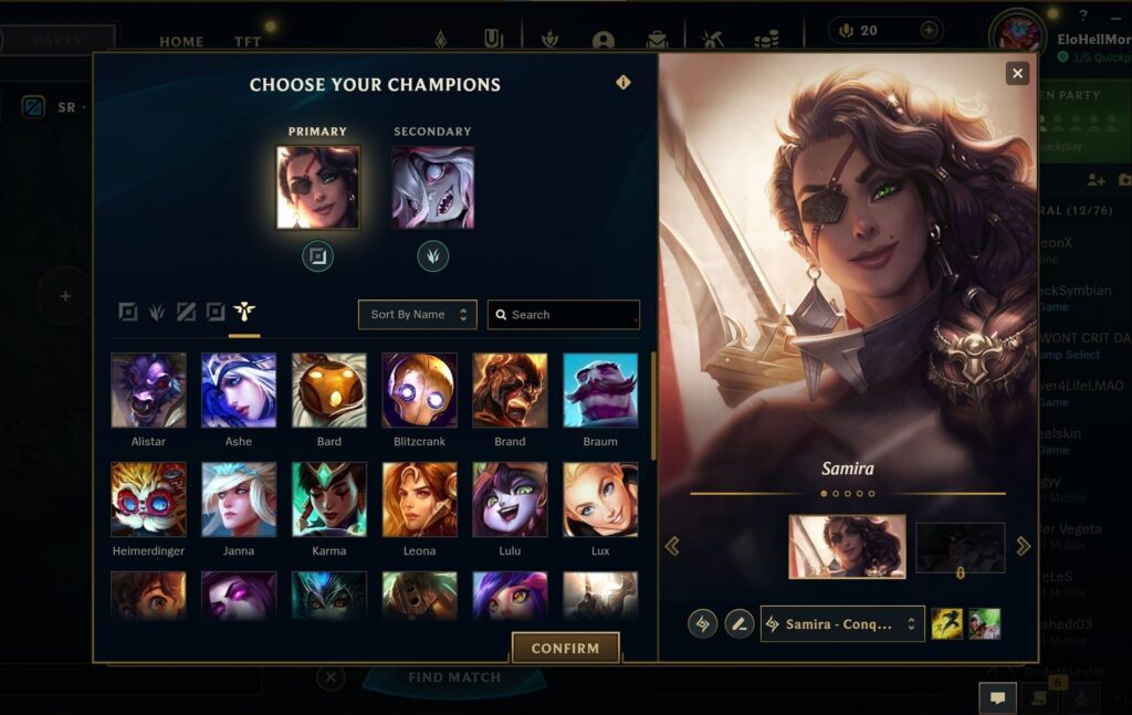 Actualización de Quickplay: selecciona el mismo campeón para múltiples ...